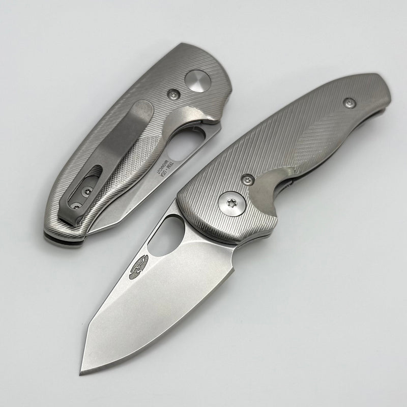 TRM Holier Nerd Titanium 3D Pinstripe Handles & MagnaCut