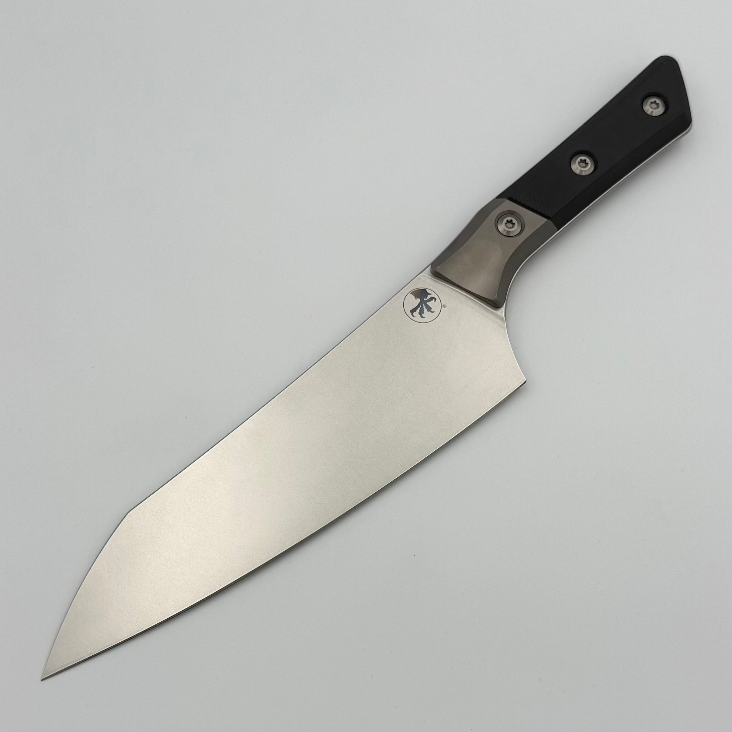 Microtech Chef's Knife Black G-10/Bead Blast Ti Handle w/ Stonewash M3