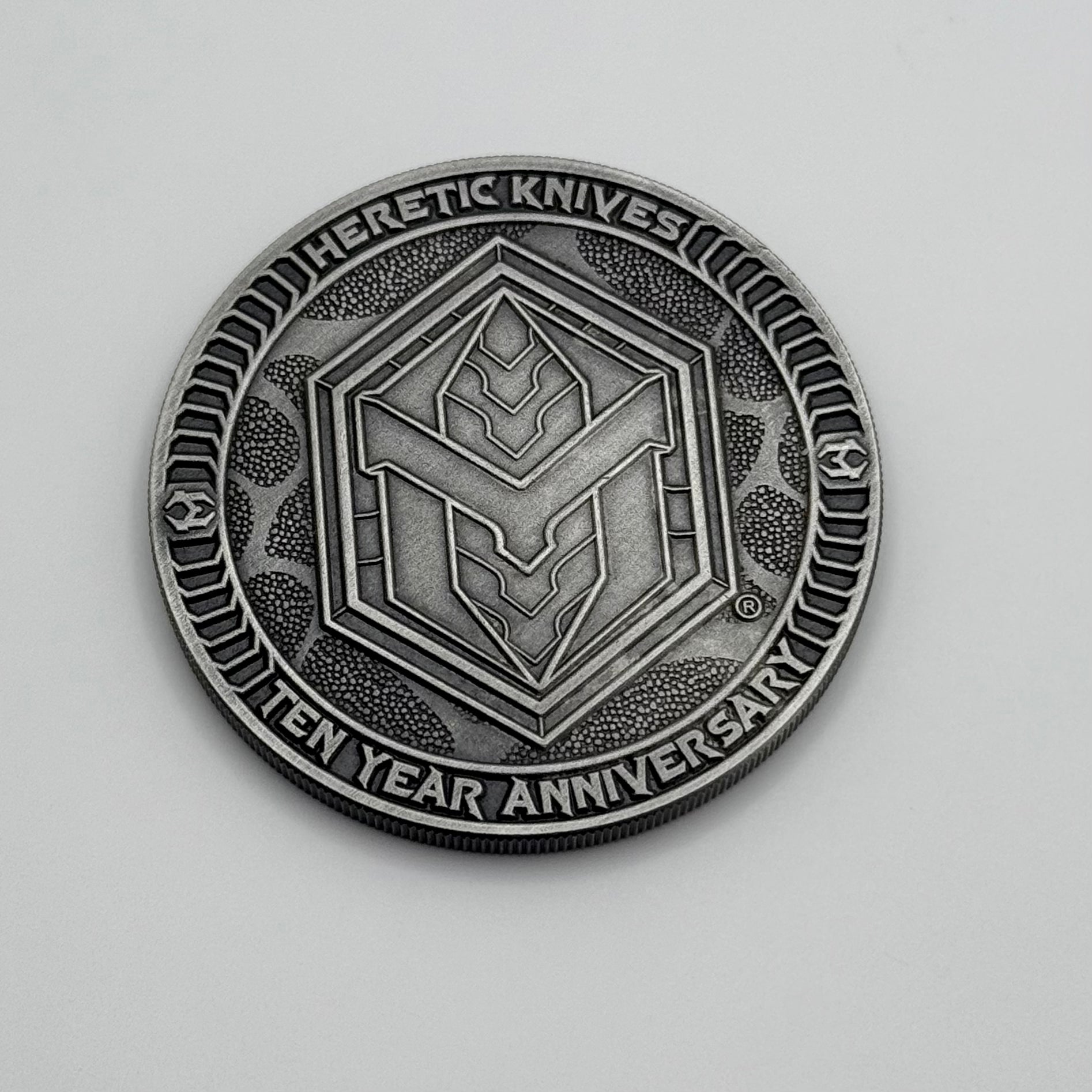 Heretic Knives 10 Year Anniversary Challenge Coin