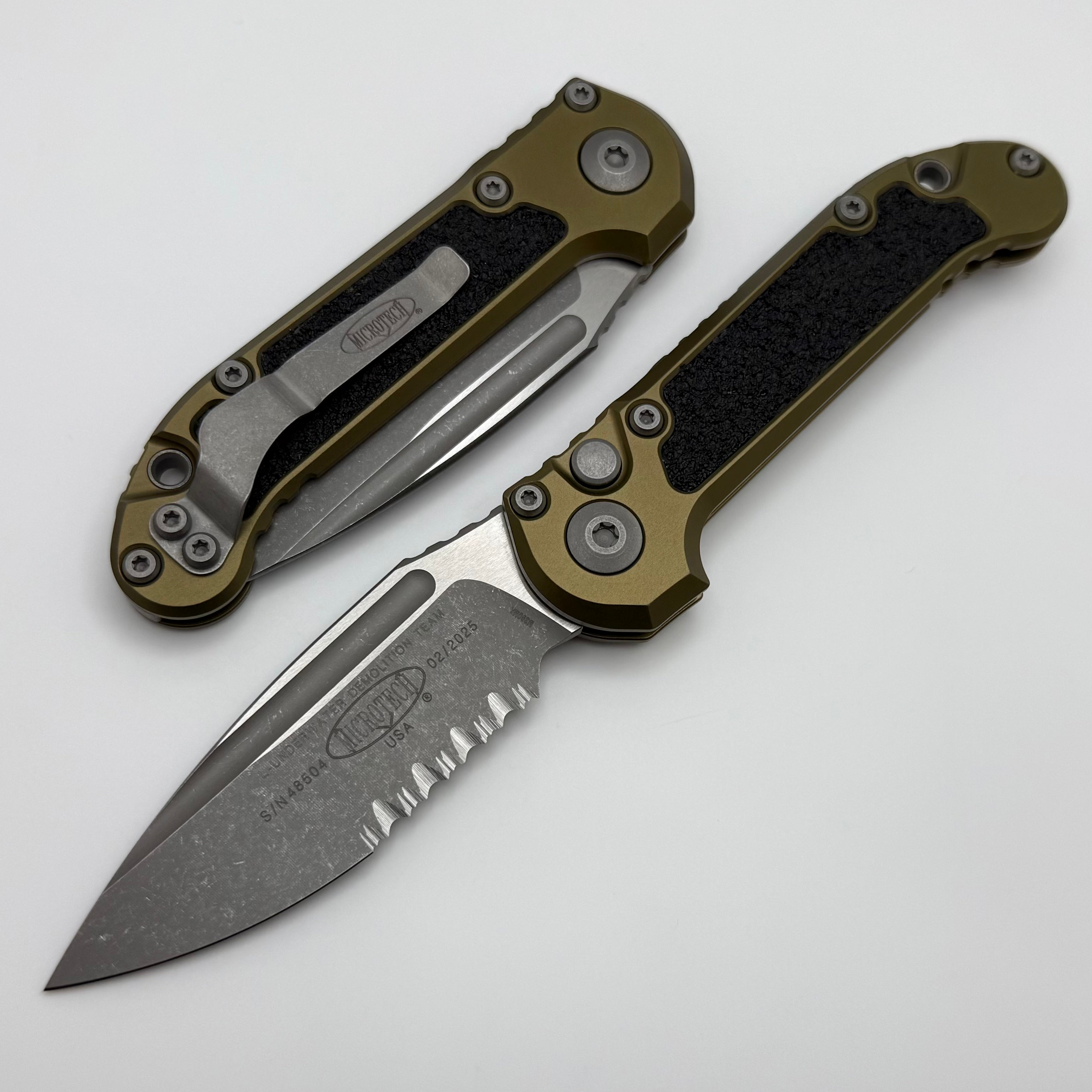 Microtech Knives LUDT Gen III Apocalyptic Partial Serrated Drop Point