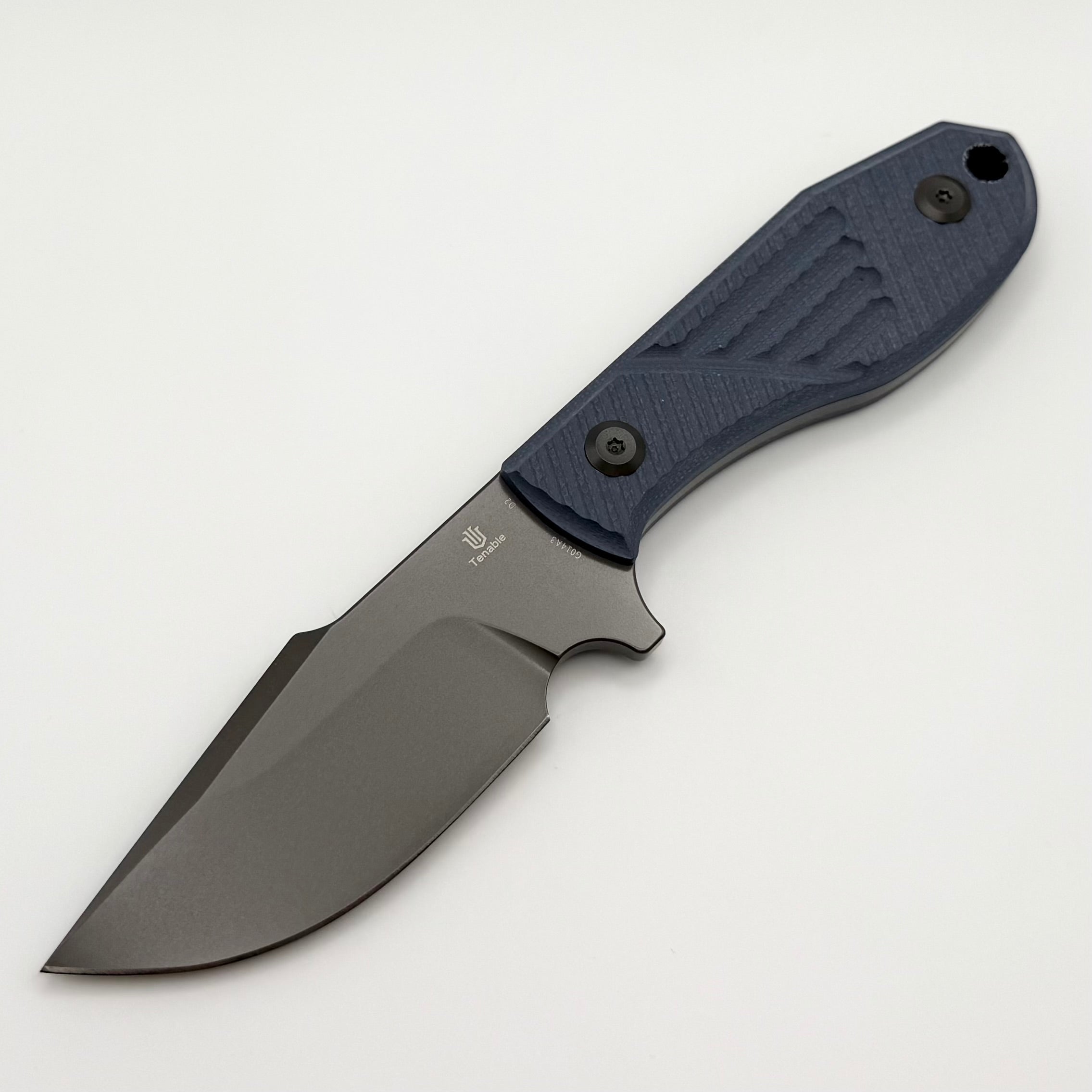 Tenable Knives Tiny Dancer w/ Light Blue Gray G10 Handles & Gray D2 G0