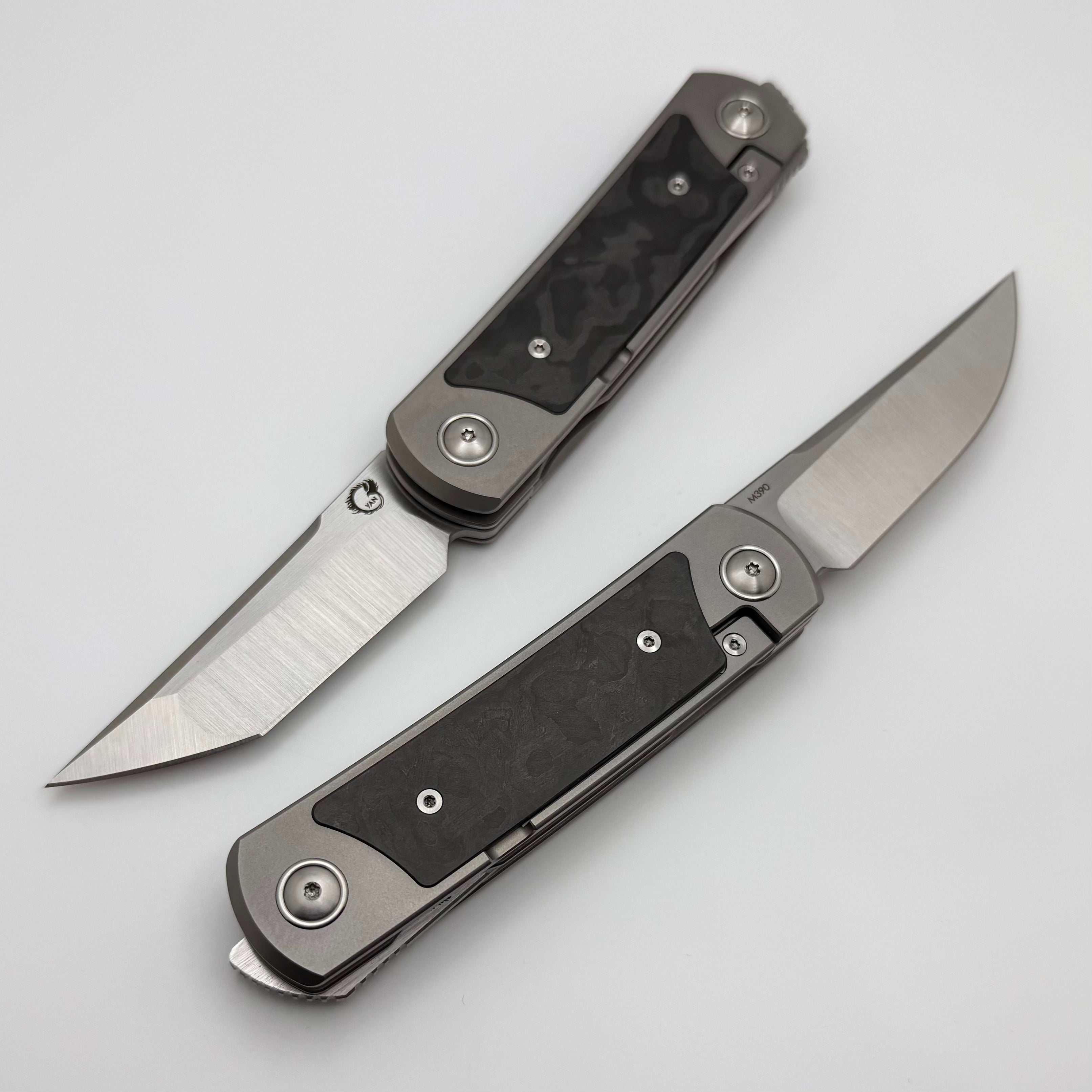 Yan Knives EMW East Meets West Black Camo Fat Carbon Fat Carbon/Titani