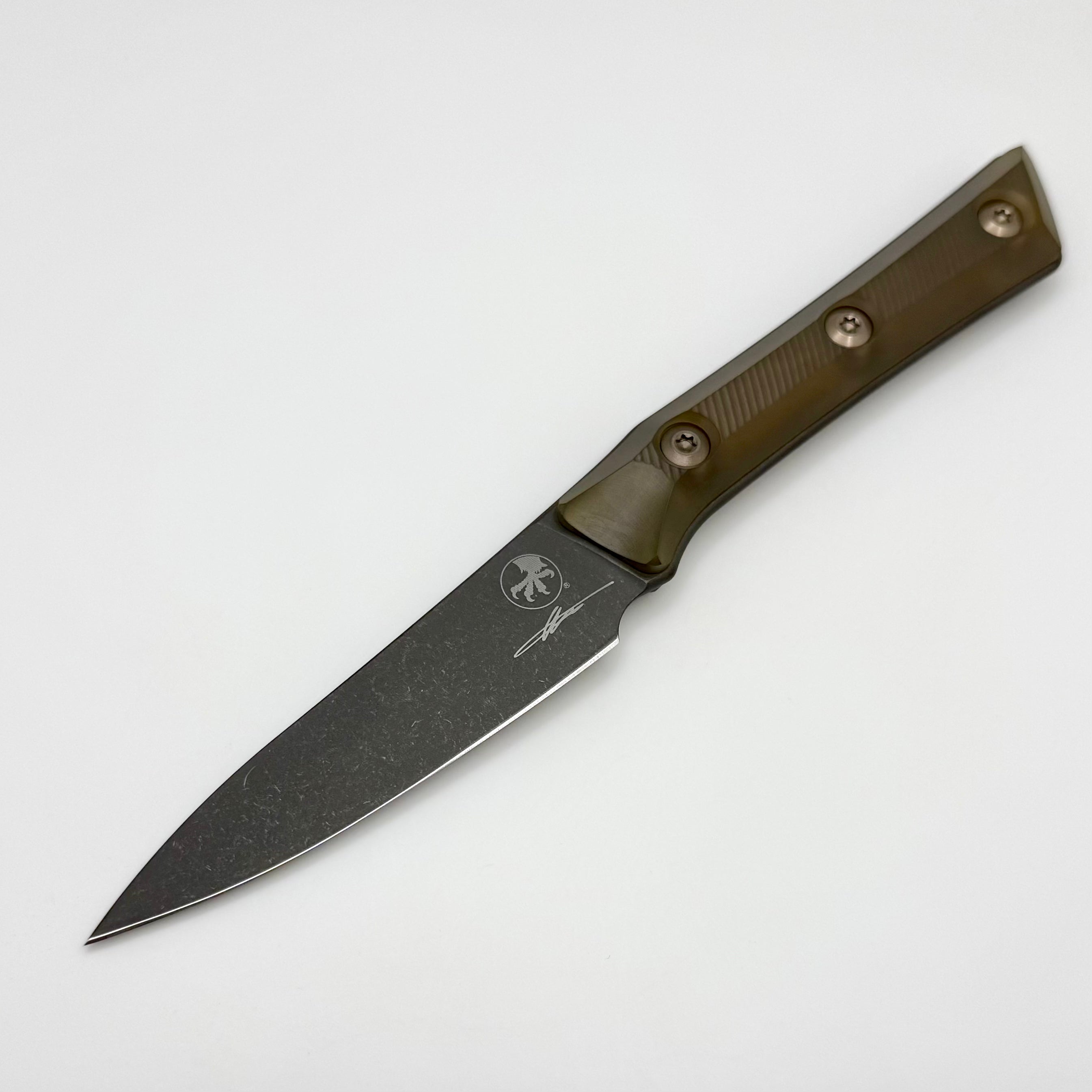 Microtech Paring Knife Ultem Handle w/ DLC M390MK Signature Series 350