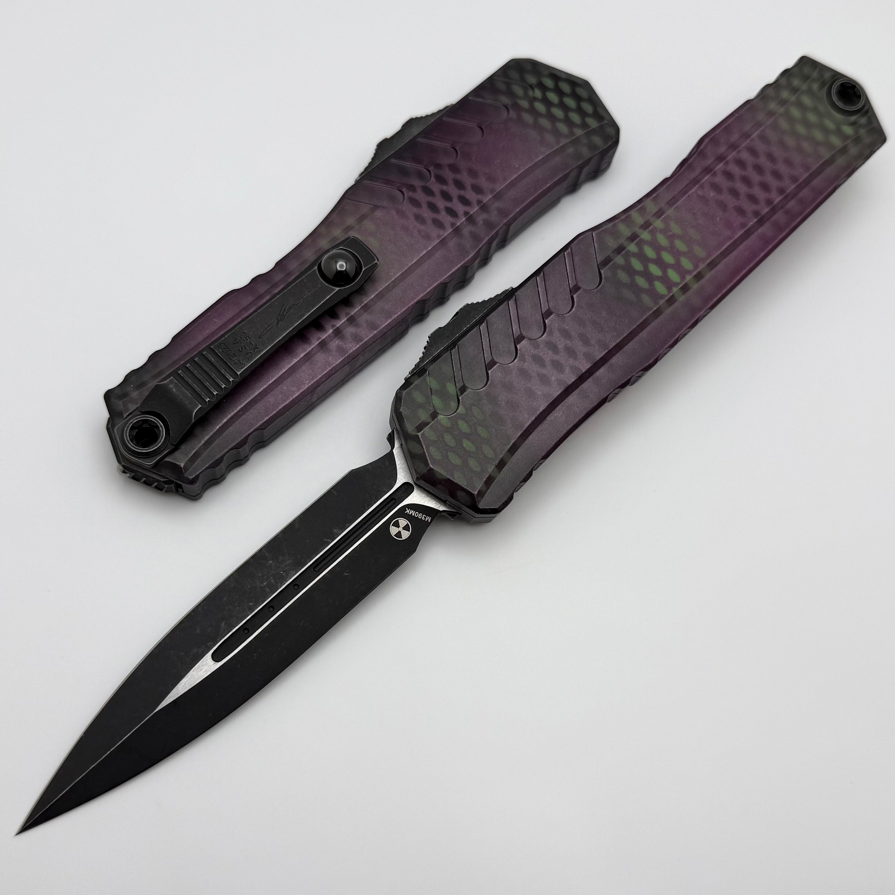 Microtech Cypher II D/E Purple X-51 Signature Series 1242-1PUX51S