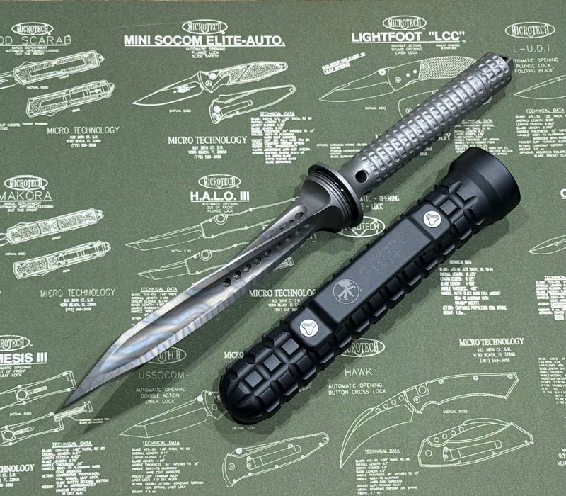 Microtech Jagdkommando Flamed Titanium Full Size Fixed Blade 105-7FATI