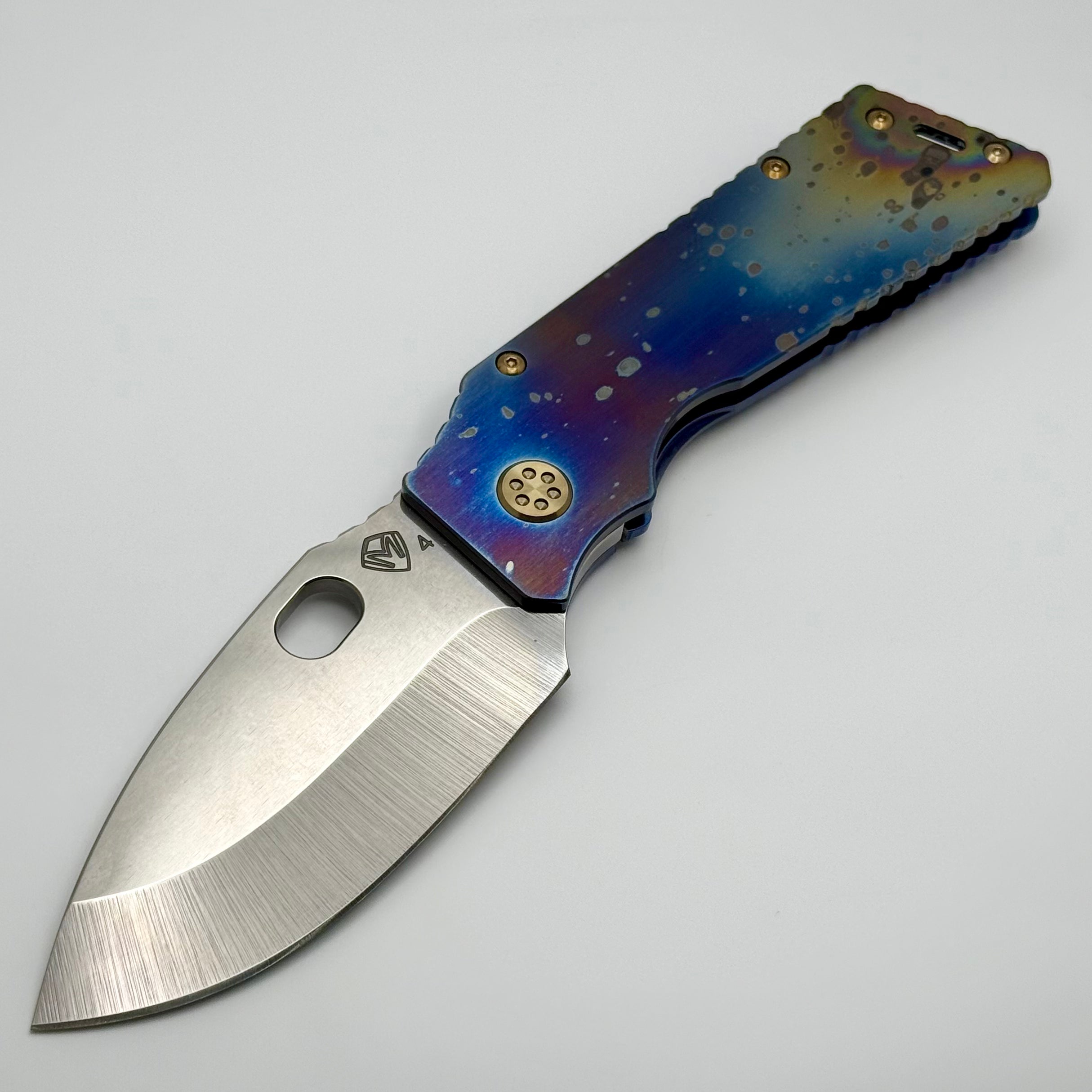 Medford TFF-1 Solar Flare/Blue Handle s w/ Tumbled S45VN