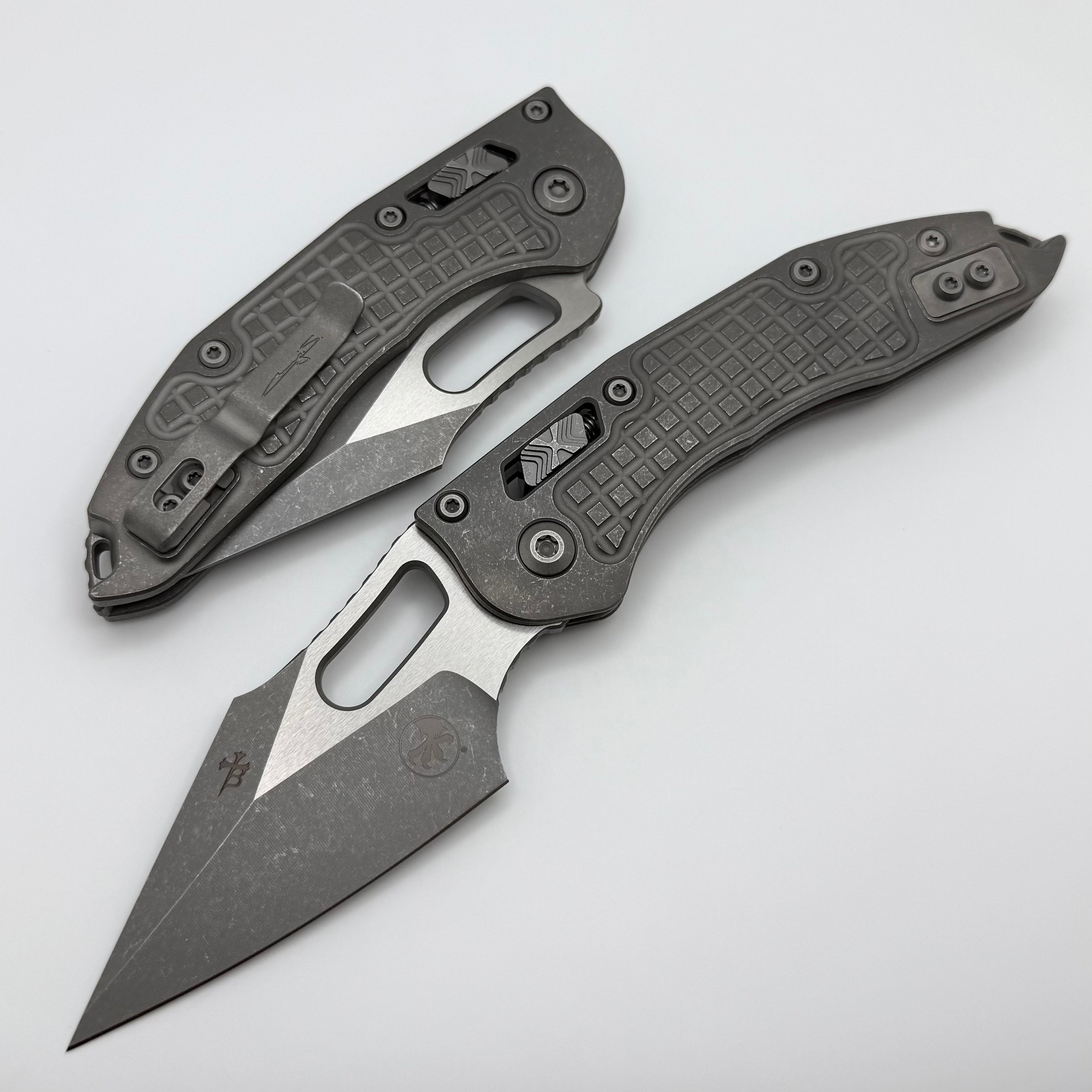 Microtech Marfione Select Manual Stitch RAM LOK Frag Titanium Handles