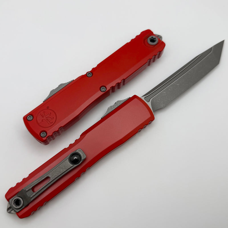 Microtech Ultratech ZBP Tanto Apocalyptic M390MK w/ Red Handle 1123-10