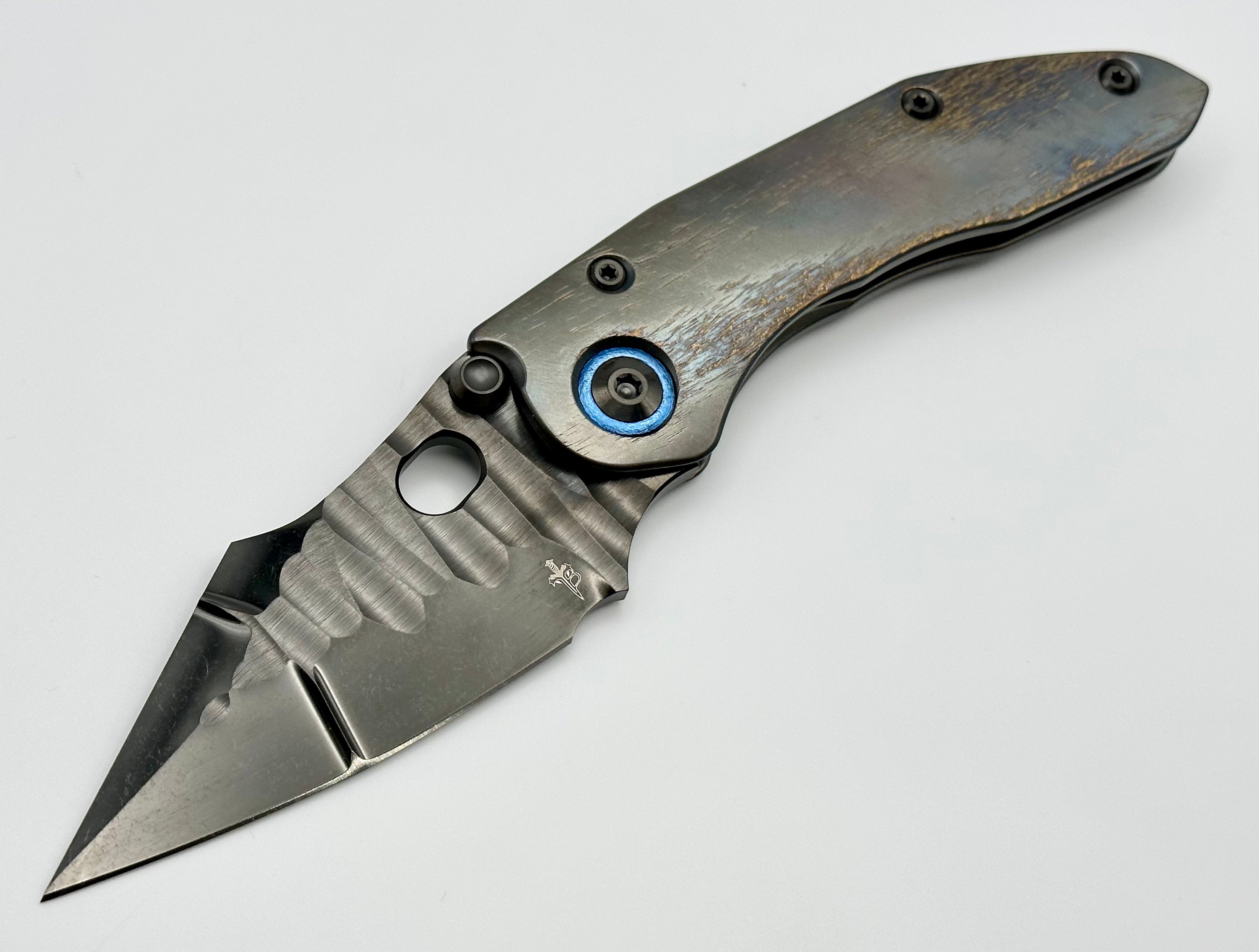 Marfione Custom Knives & Borka Blades Stitch w/ DLC Cracked Diamond Wa
