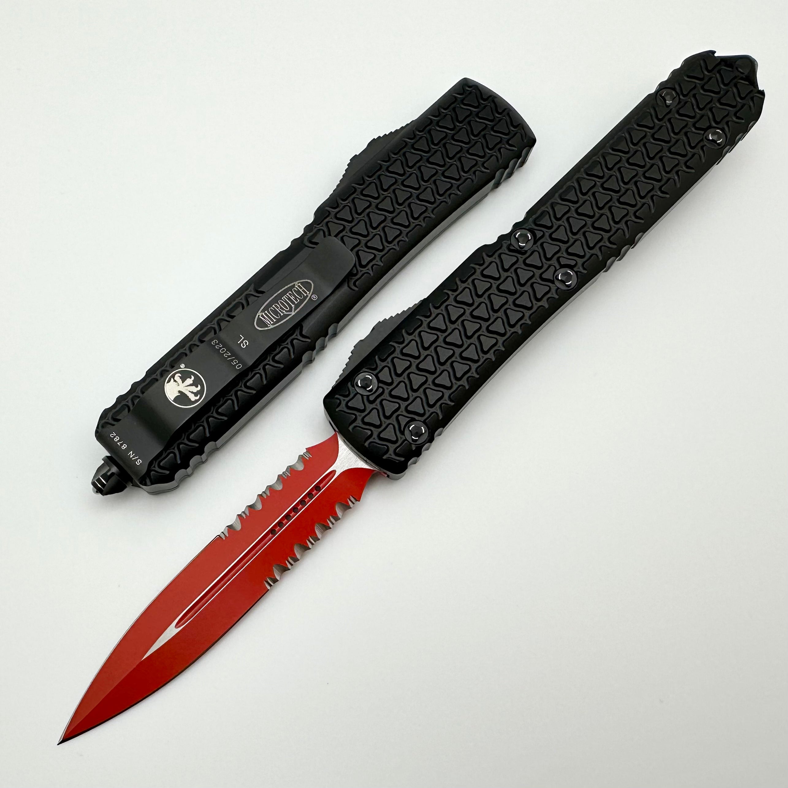 Microtech Ultratech Double Edge Sith Lord Partial Serrated Signature S
