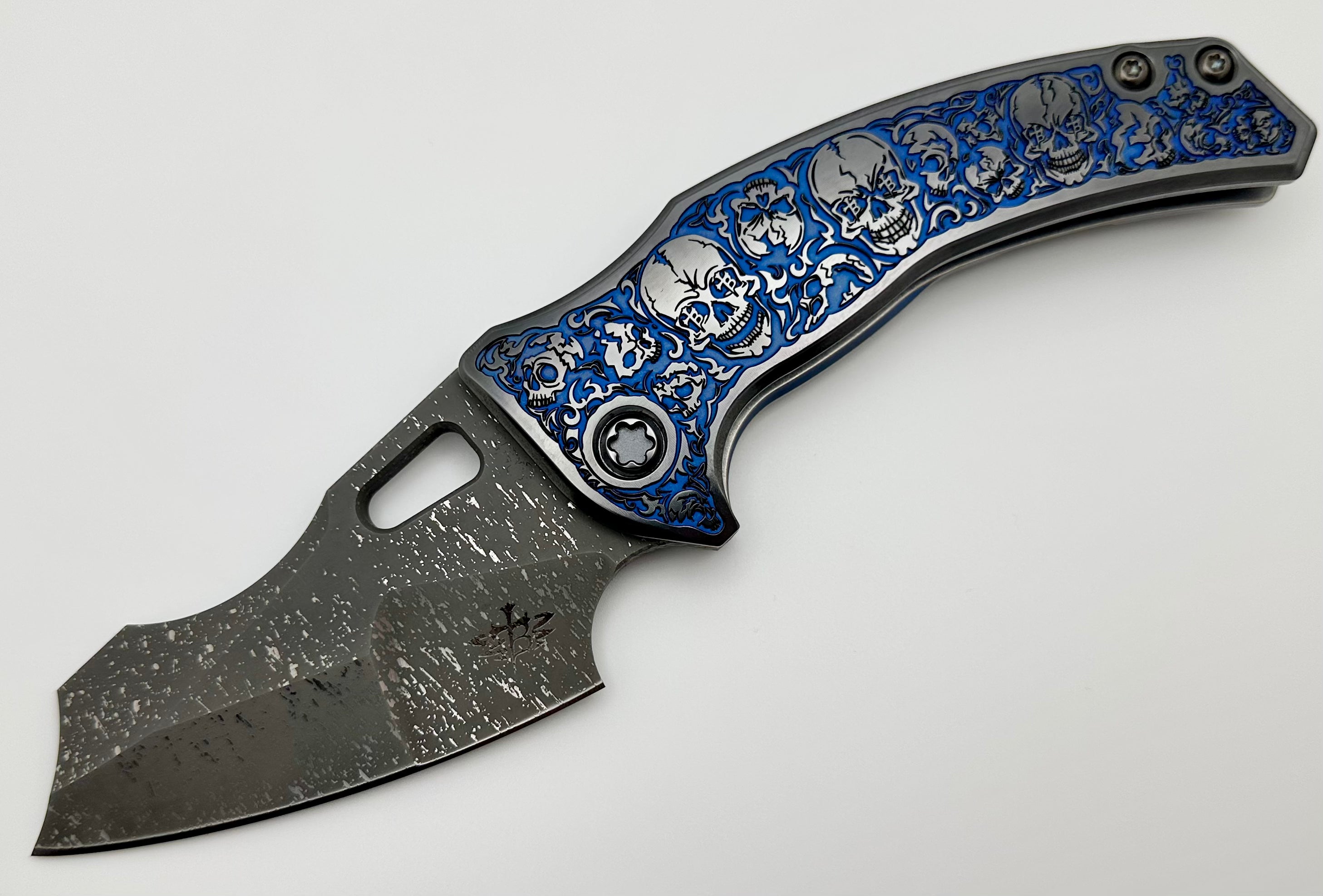 Borka Blades Mike Bond Shylock Blue/Black Hula Skulls & Guru Compound
