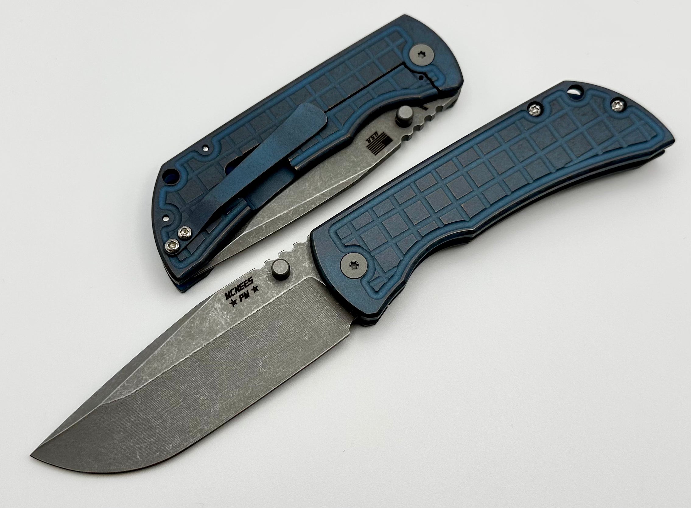 McNees Performance Machined Mac 2 3.5" Blue & Bronze Atomic Frag w/ Ma