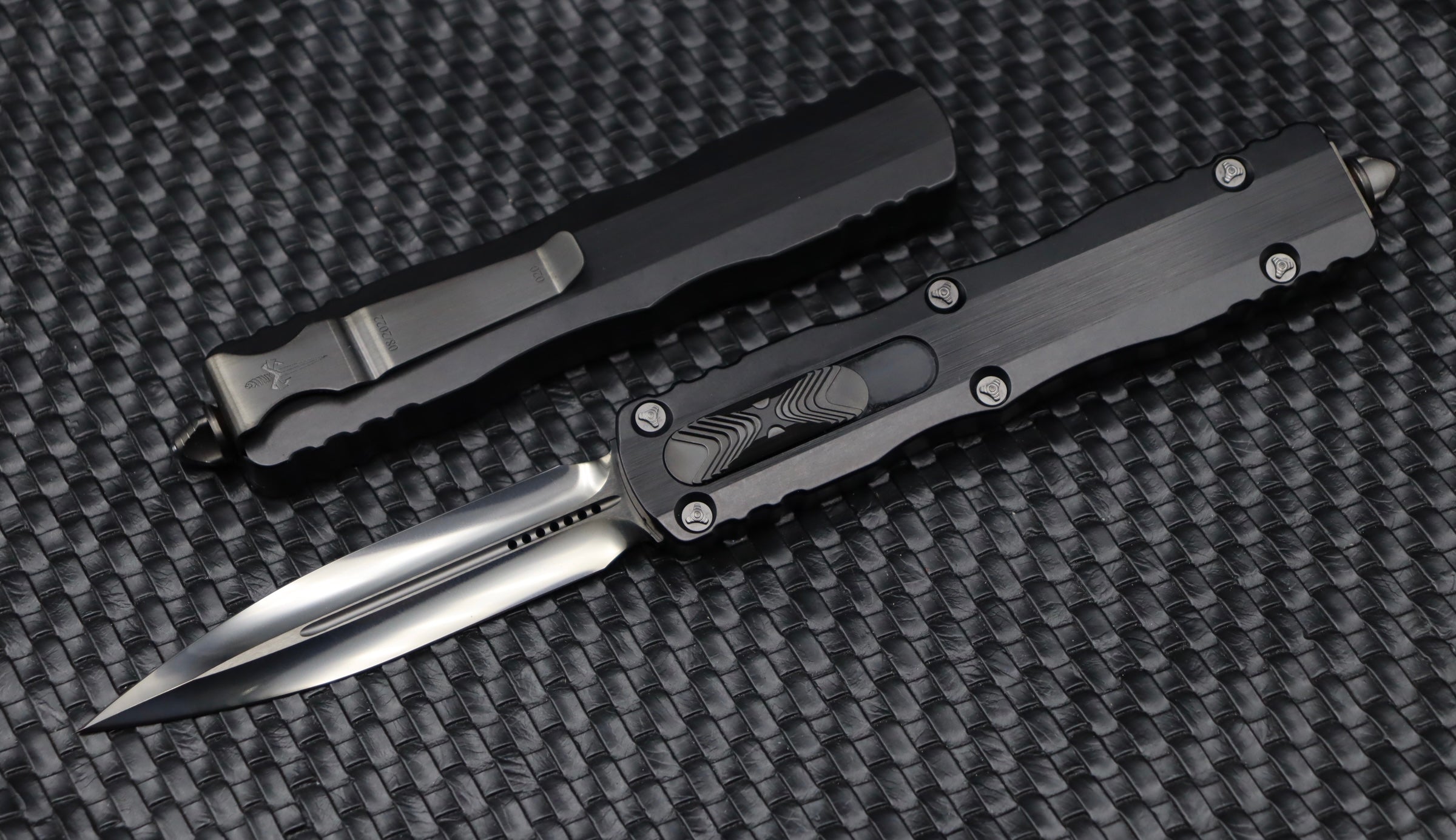 Marfione Custom Knives Dirac Delta D/E DLC Diamond Wash Finish w/ Heft