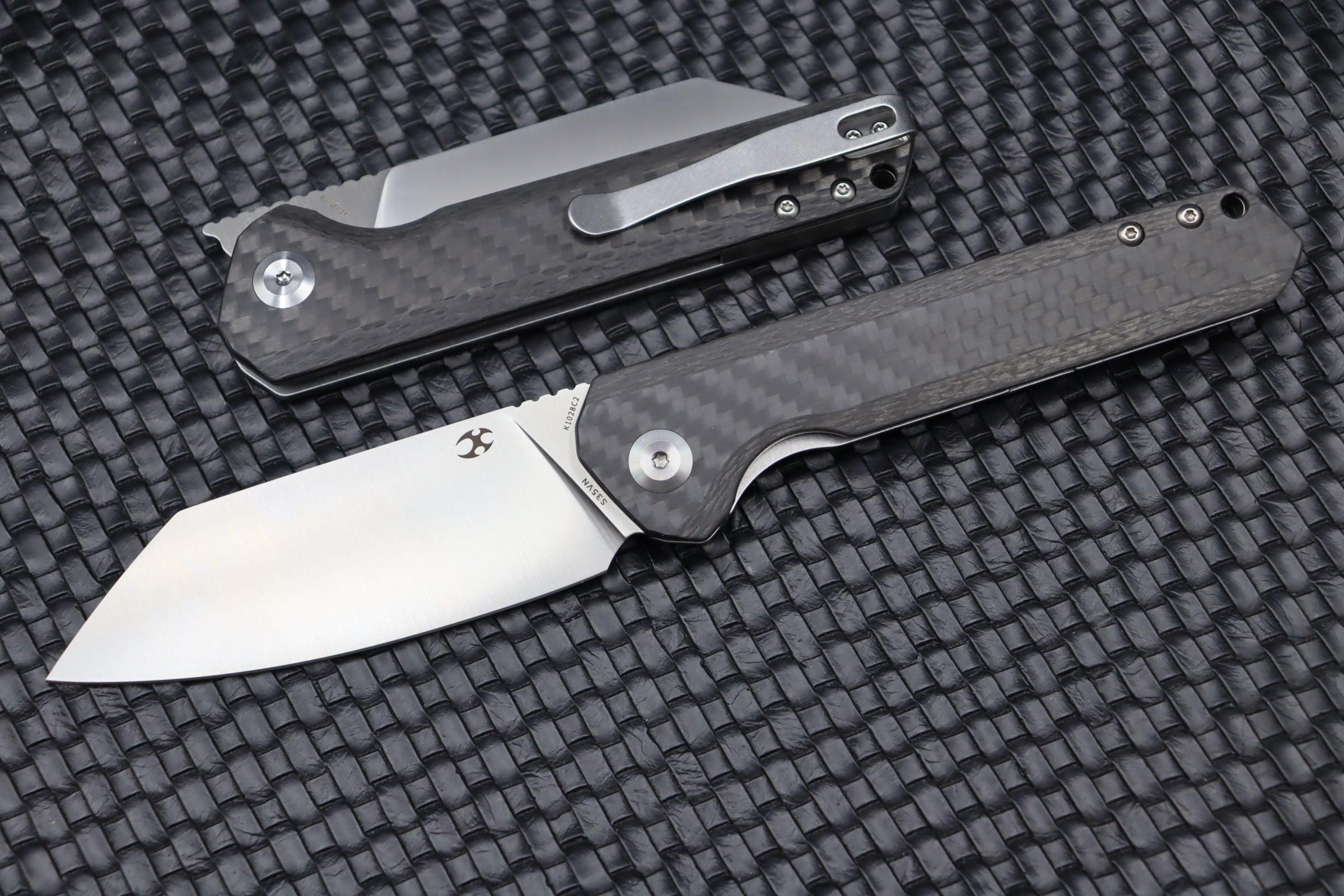 Kansept Knives Bulldozer Front Flipper Carbon Fiber & CPM-S35VN K1028C