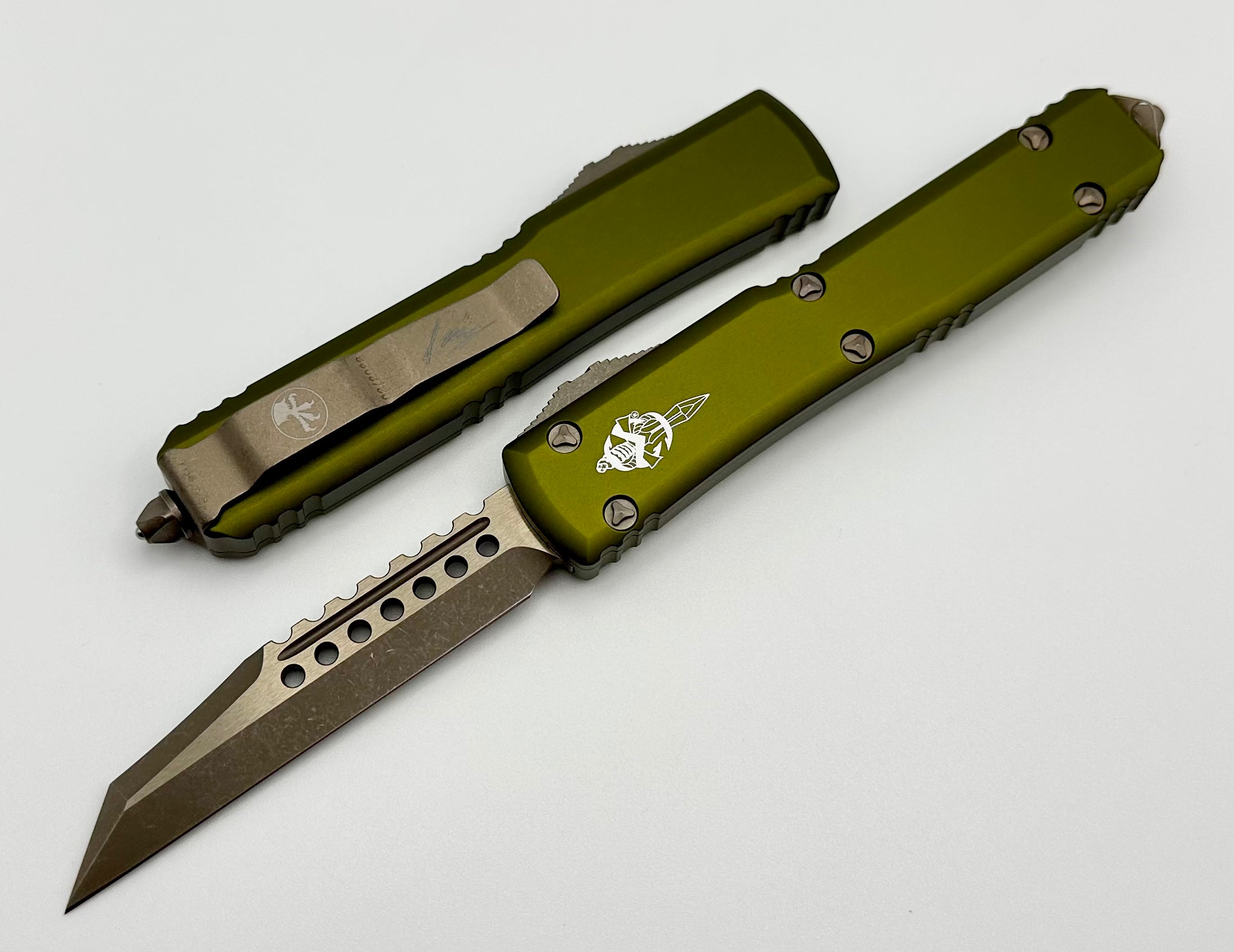 Microtech Ultratech Warhound Apocalyptic Bronze Standard & OD Green 11