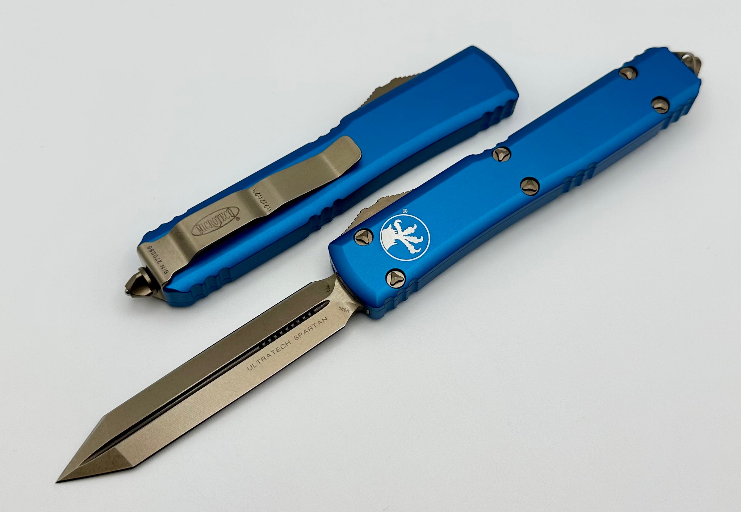 Microtech Ultratech Spartan Bronze Standard & Blue 223-13BL